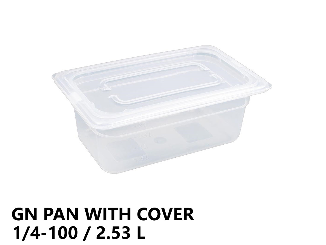 Gastronorm Plastic Storage Container 1/4 100 mm - 2.53L – HouzeCart