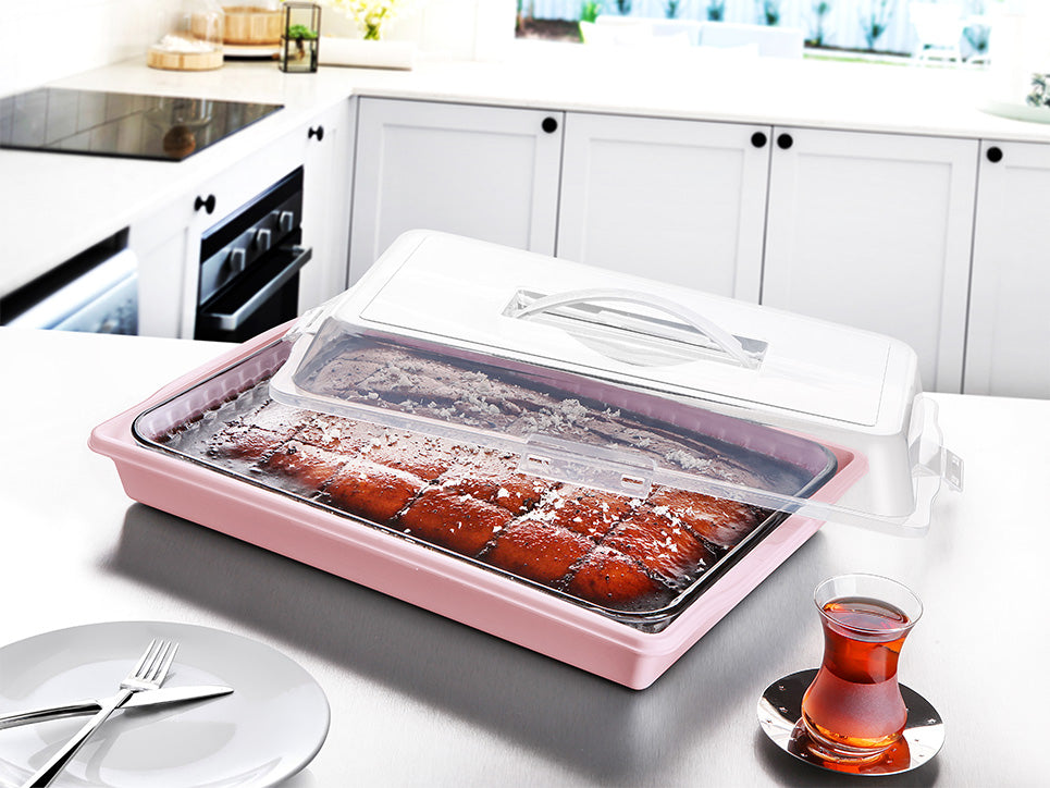 Rectangular Plastic Pastry Carrier with Lid – HouzeCart